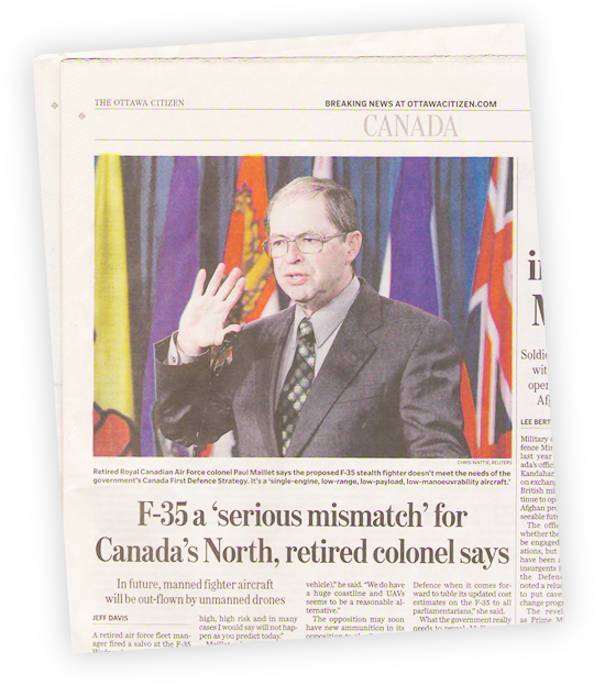 Col. Paul Maillet (ret) In the Ottawa Citizen | Ceasefire.ca